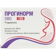 💊 Прогинорм ОВО 100 мг №30 капсулы купить - инструкция, цена, отзывы ...