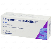 💊 Розувастатин Сандоз® табл. п/о 5 мг № 28 купить - инструкция, цена ...